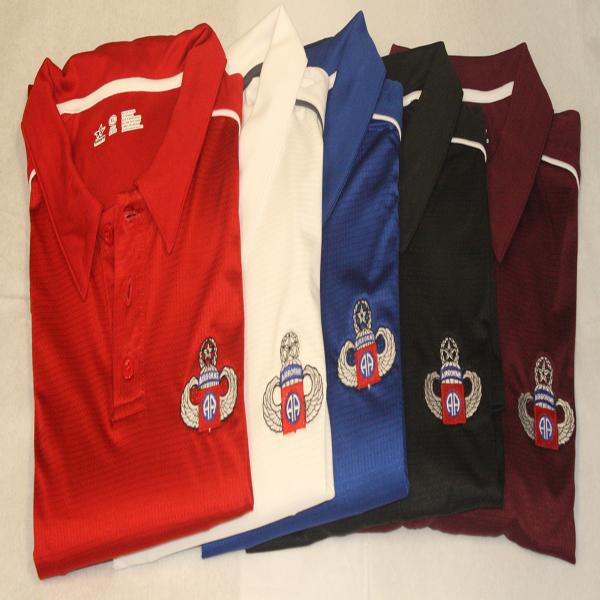 82d Airborne Divison Jumpmaster Wings Polo - 82nd Airborne Division Museum
