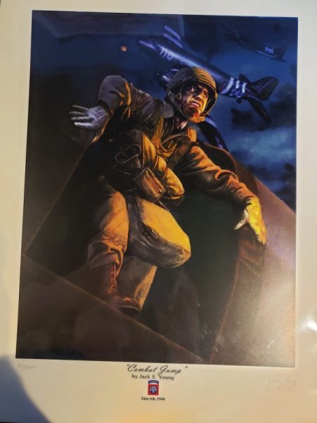 WWII print "Combat Jump" - 82nd Airborne Division Museum